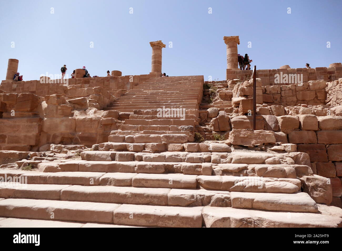 The Great Temple at Petra, Jordan, is a grand monumental complex that ...