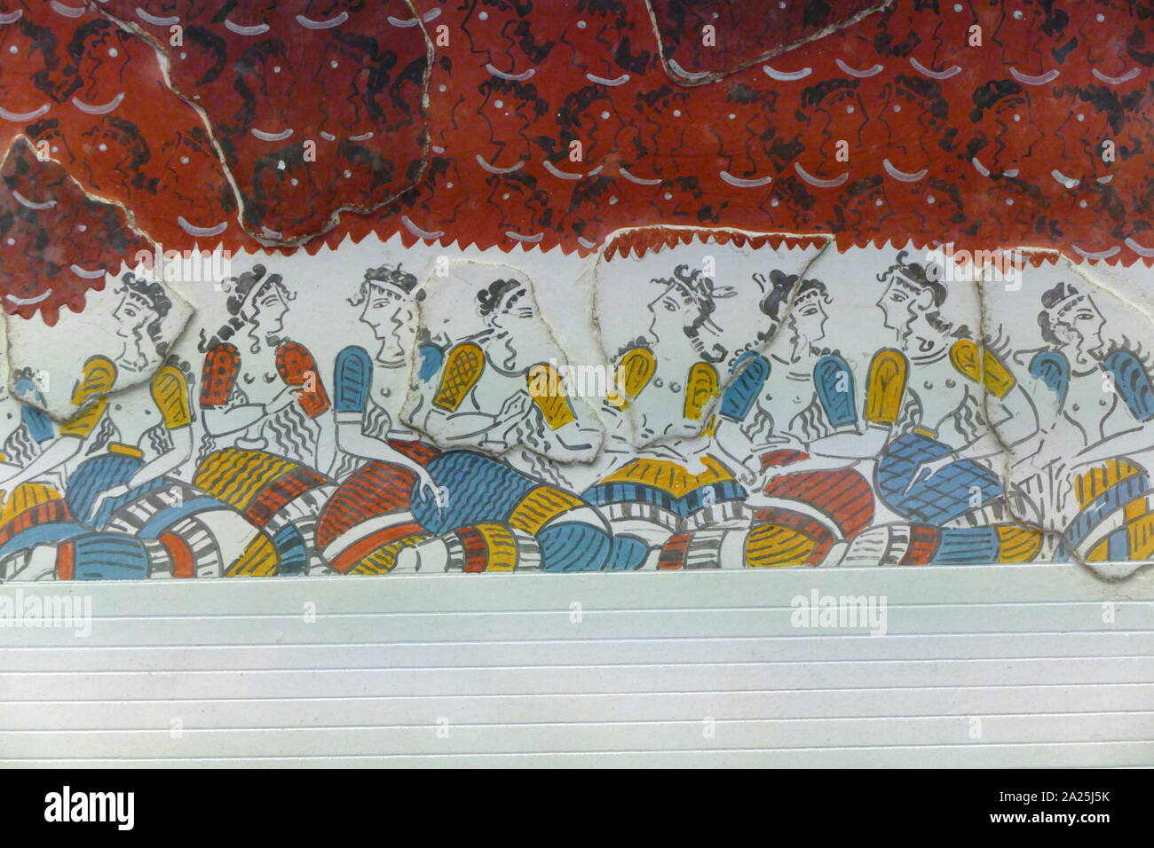 Reproduction of a fresco painting from Knossos ('The Grandstand Fresco ...