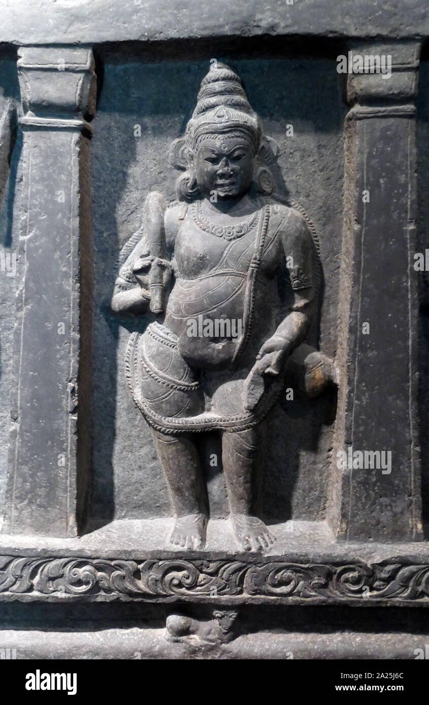 Detail from the Lintel of Ganesha and the eight Dikpalas, Eastern India ...
