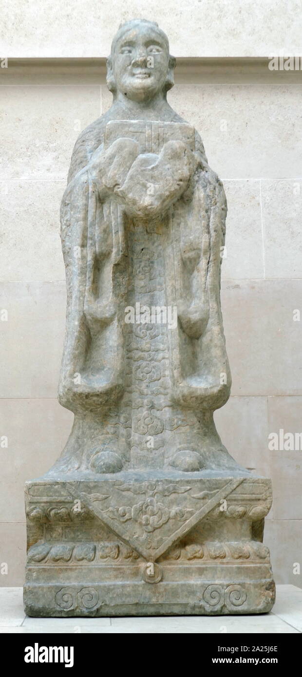 Stone Tomb Guardian statue; 17th century Ming or Qing Dynasty; China ...