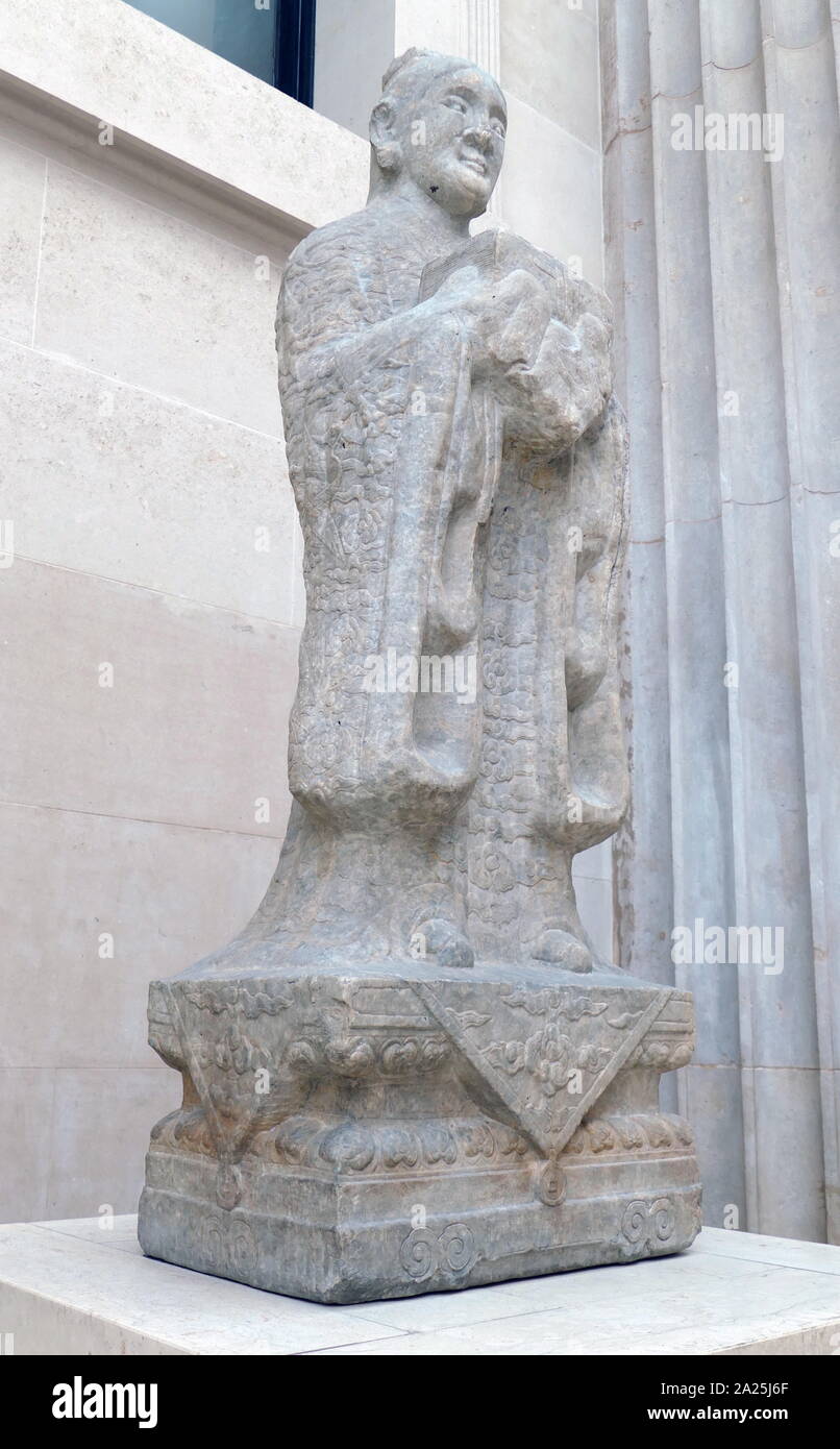 Stone Tomb Guardian statue; 17th century Ming or Qing Dynasty; China ...
