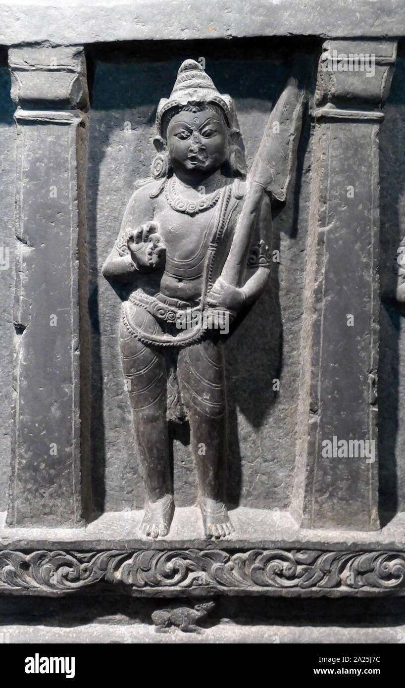 Detail from the Lintel of Ganesha and the eight Dikpalas, Eastern India ...