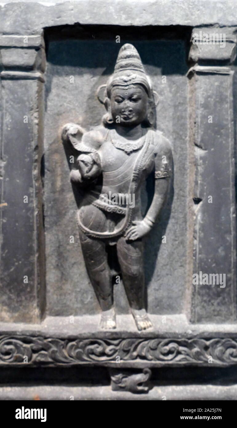 Detail from the Lintel of Ganesha and the eight Dikpalas, Eastern India ...