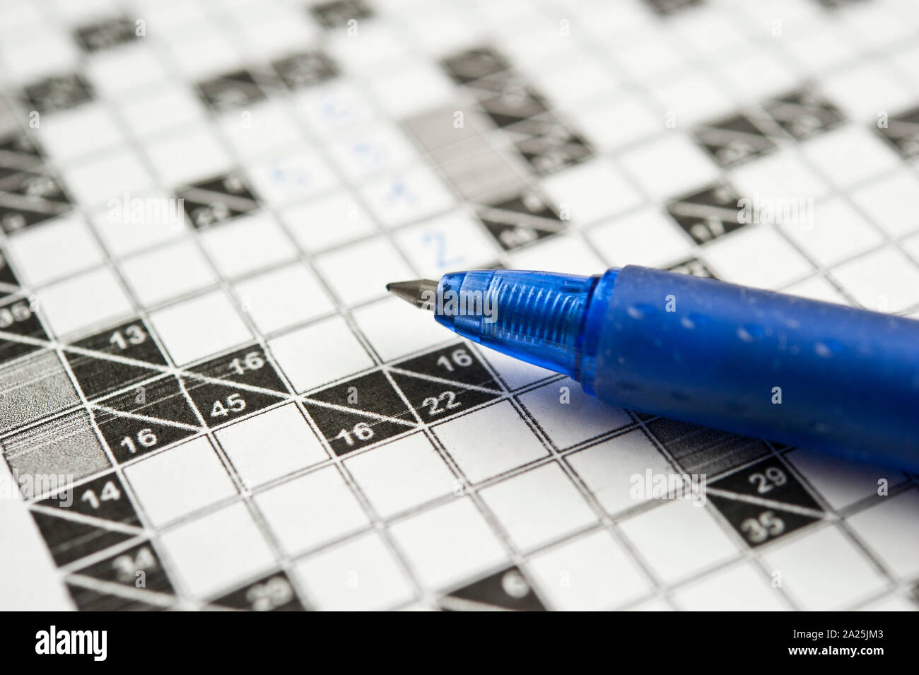 pen and a kakuro puzzle to be solved Stock Photo - Alamy