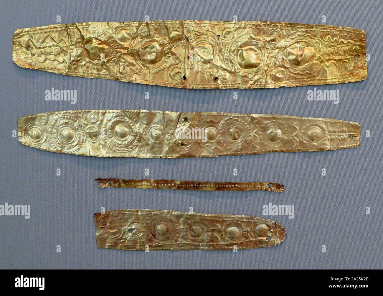 Gold grave object from the Pylos Tholos Tombs; 14th century BC ...