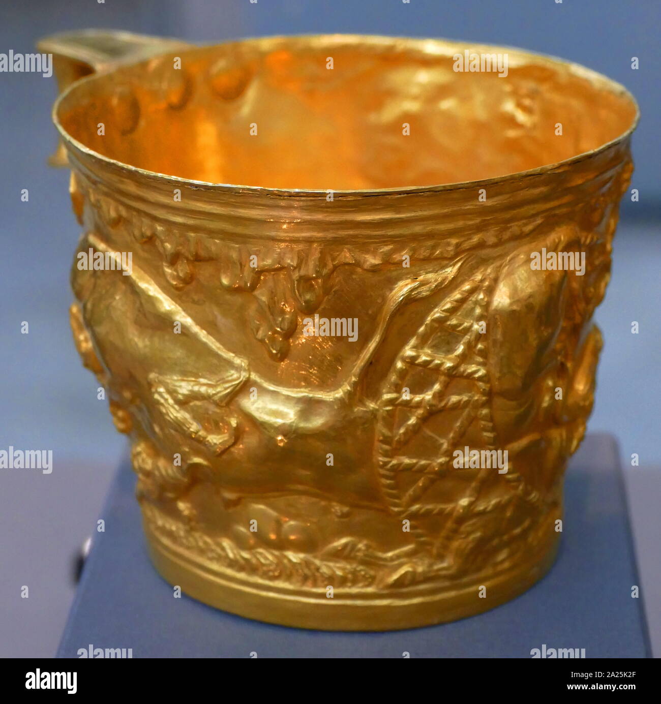 Gold grave object from the Pylos Tholos Tombs; 14th century BC ...