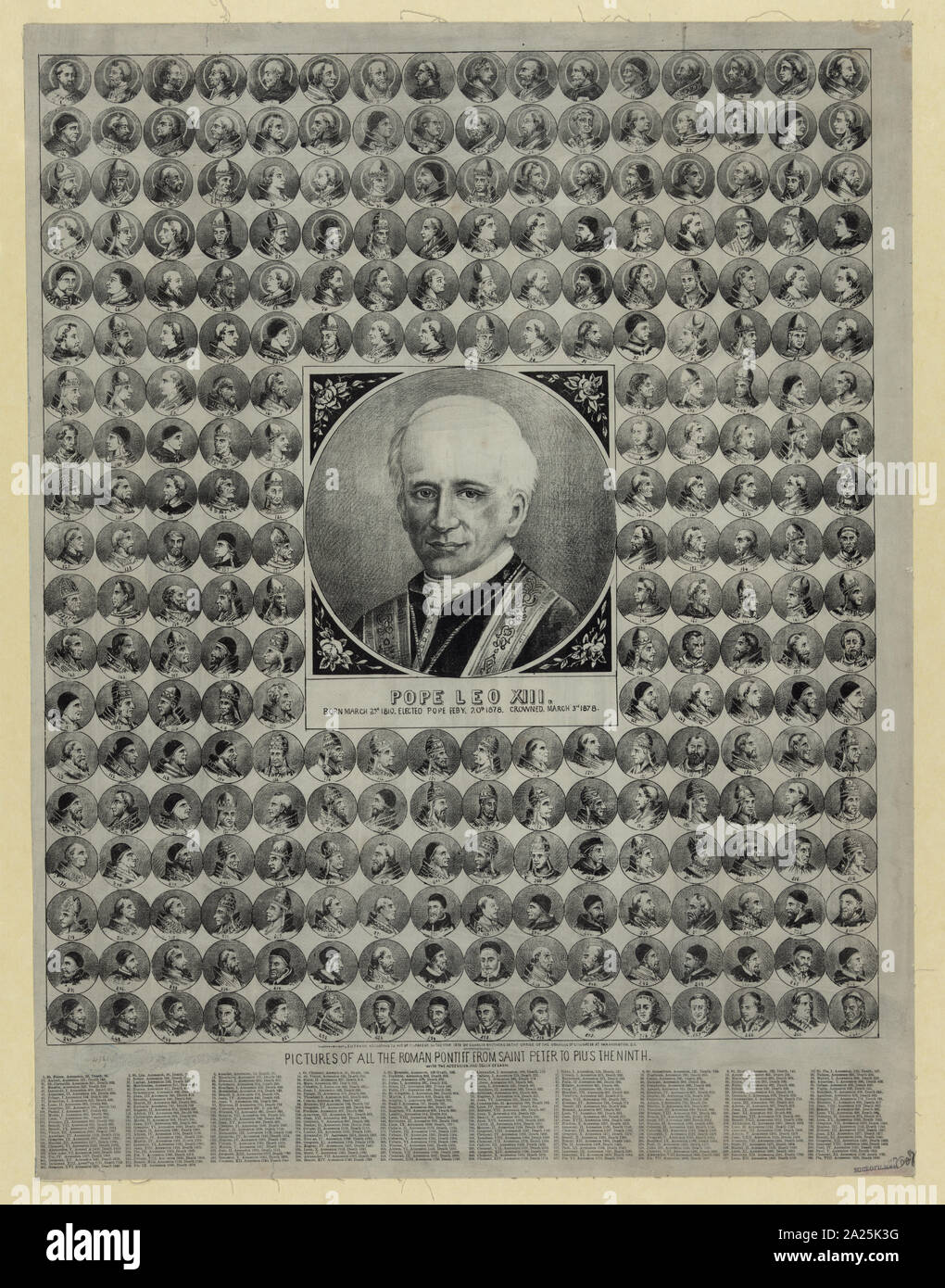 Pictures of all the Roman Pontiff from Saint Peter to Pius the Ninth ...