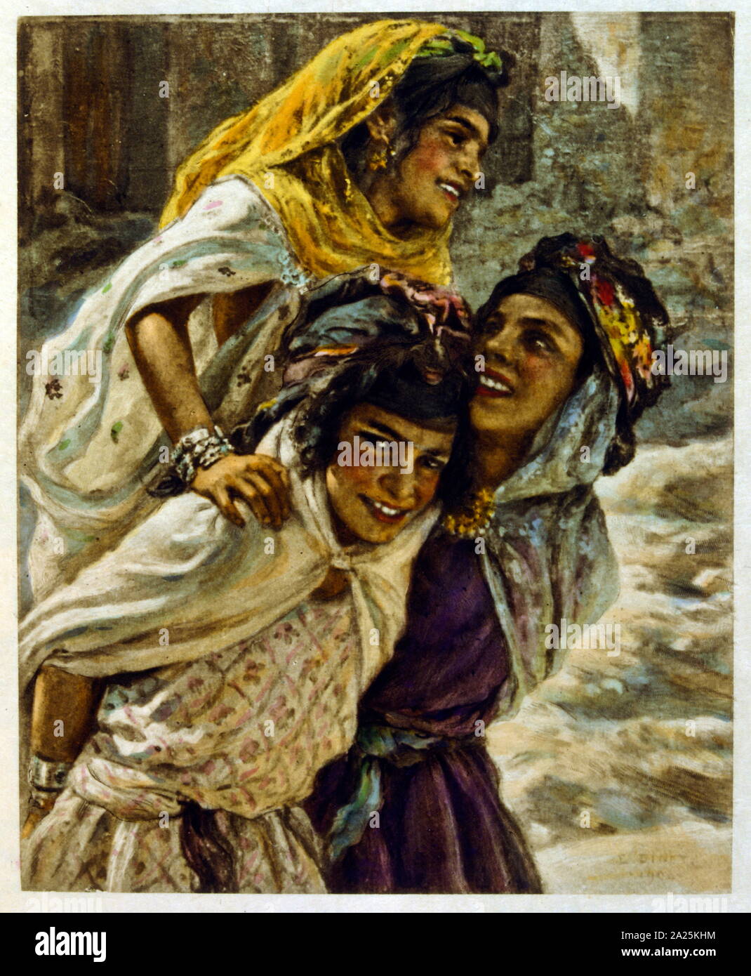 Illustration by Dinet from 'Mirages' Scenes of Arab life. 1906. Mirages ...