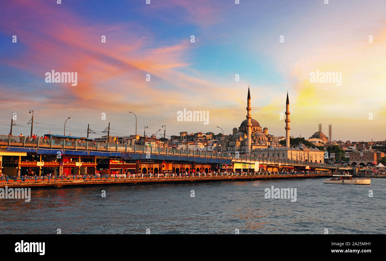 Istanbul at a dramatic sunset with sun Stock Photo - Alamy