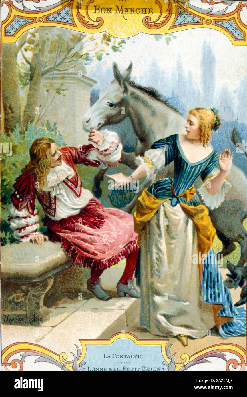 Illustration from a 1900 edition of fables by Jean de La Fontaine (1621 ...