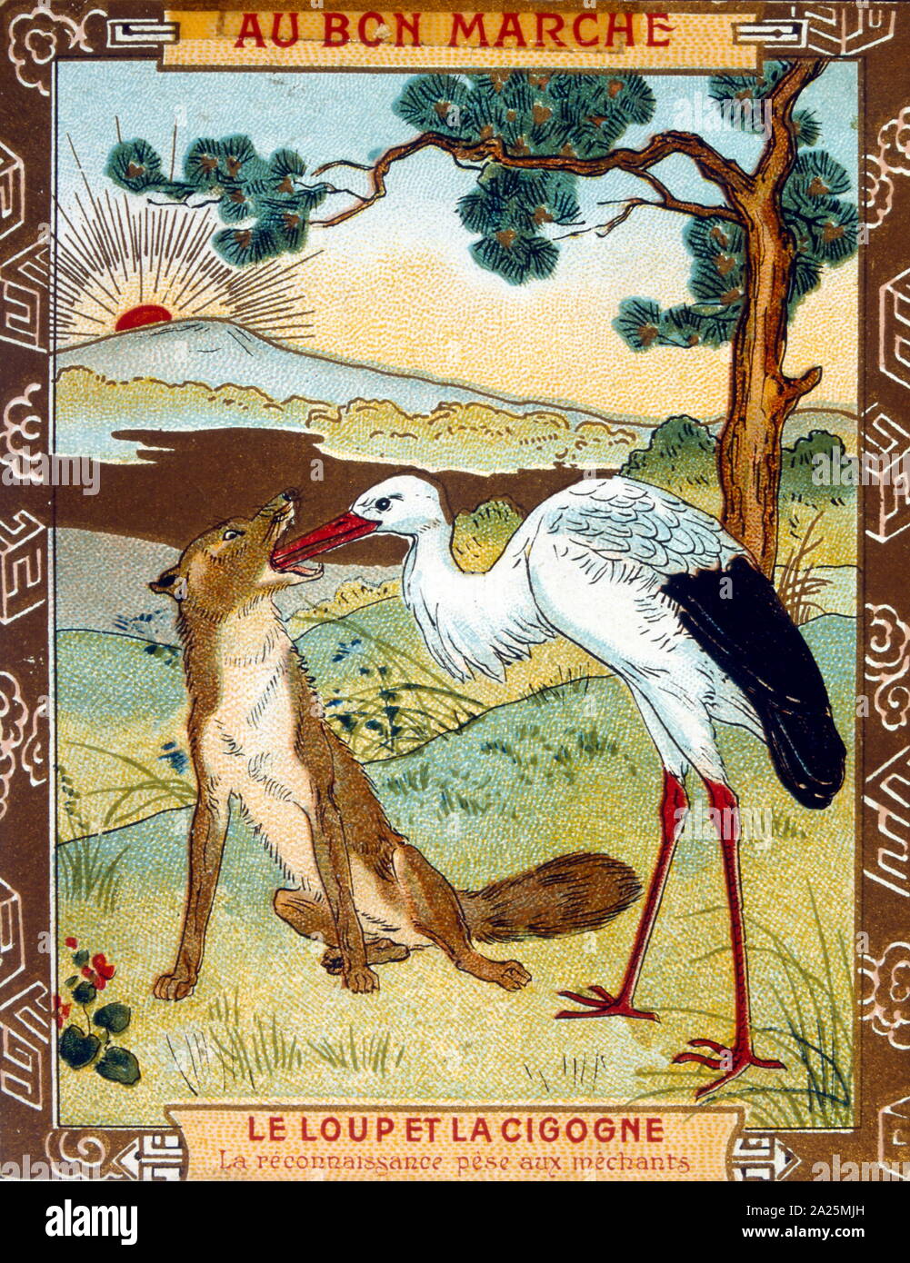 Illustration from a 1900 edition of fables by Jean de La Fontaine (1621 ...