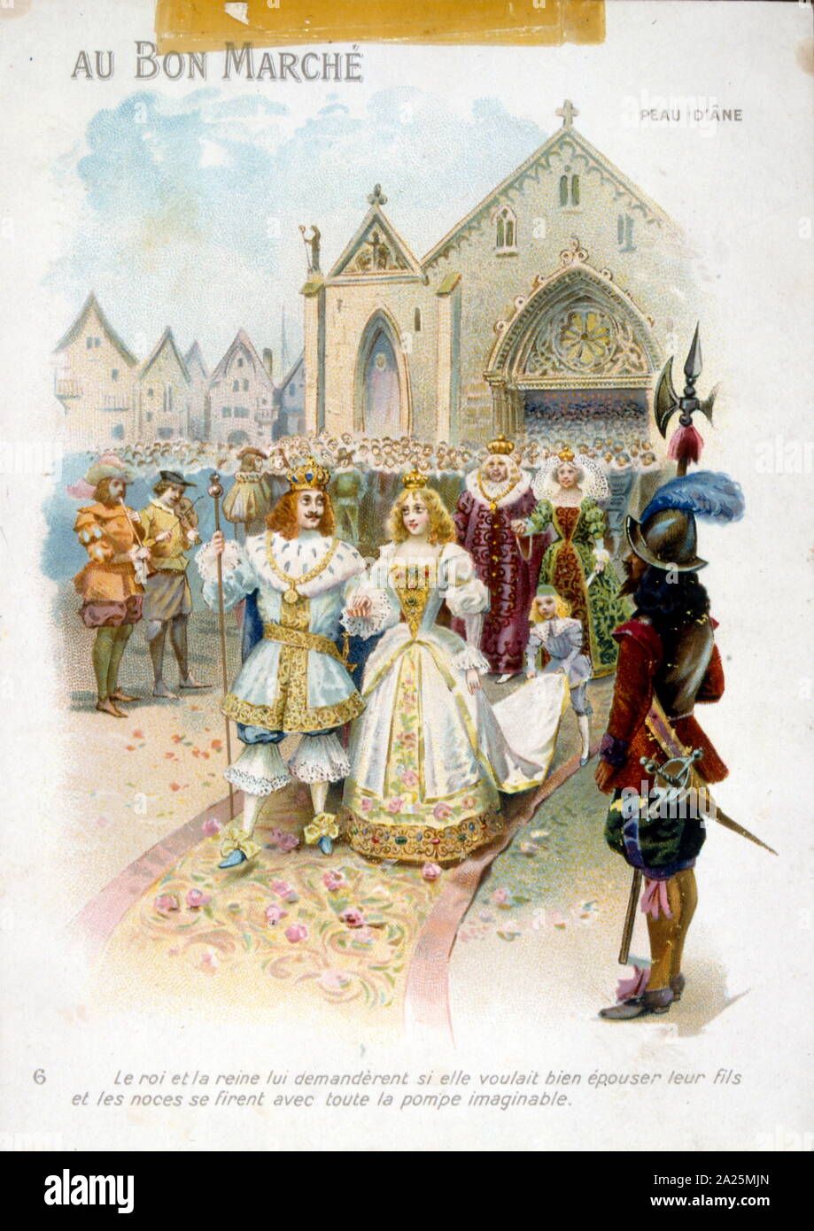 Illustrated fable written by Charles Perrault (1628 – 1703). French ...