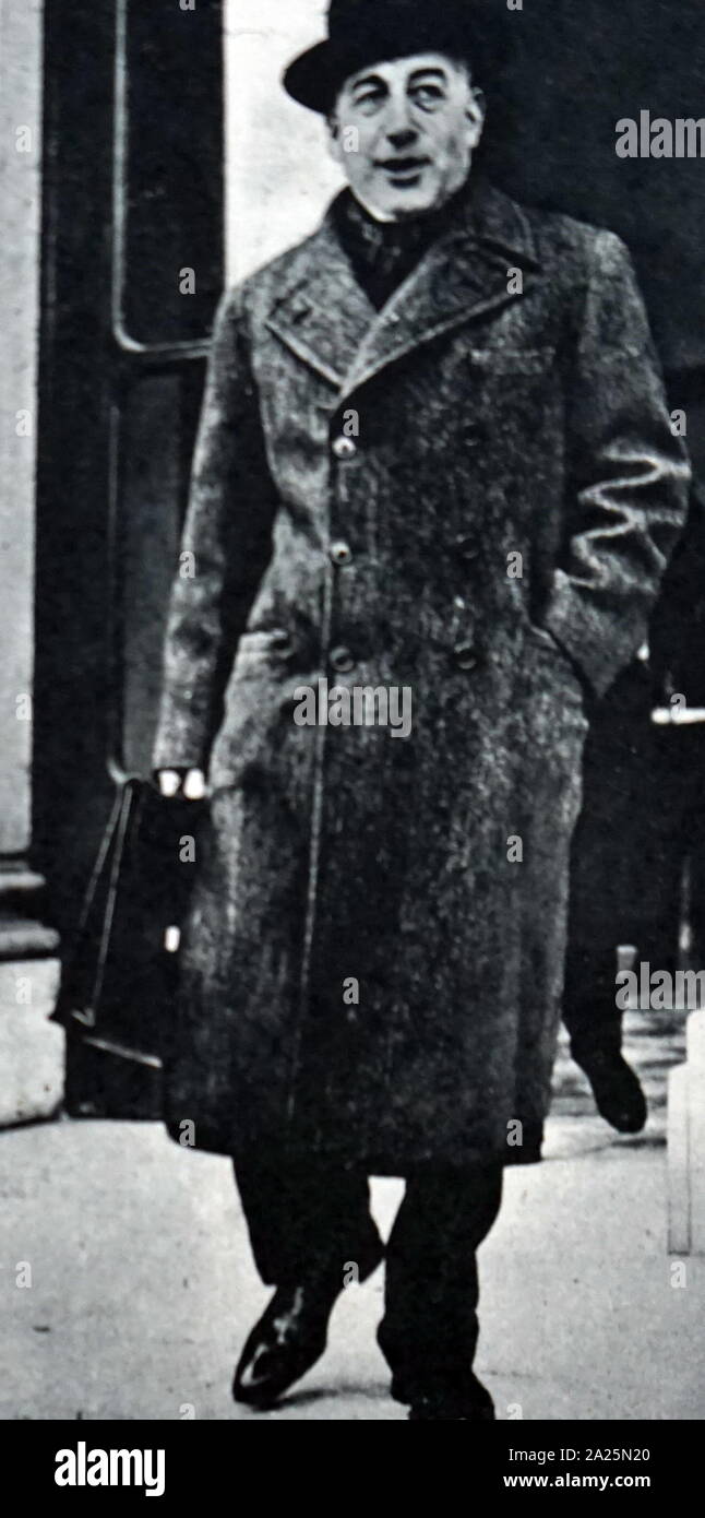 Photograph of Rene Mayer. Rene Mayer (1895-1972) former Prime Minister ...