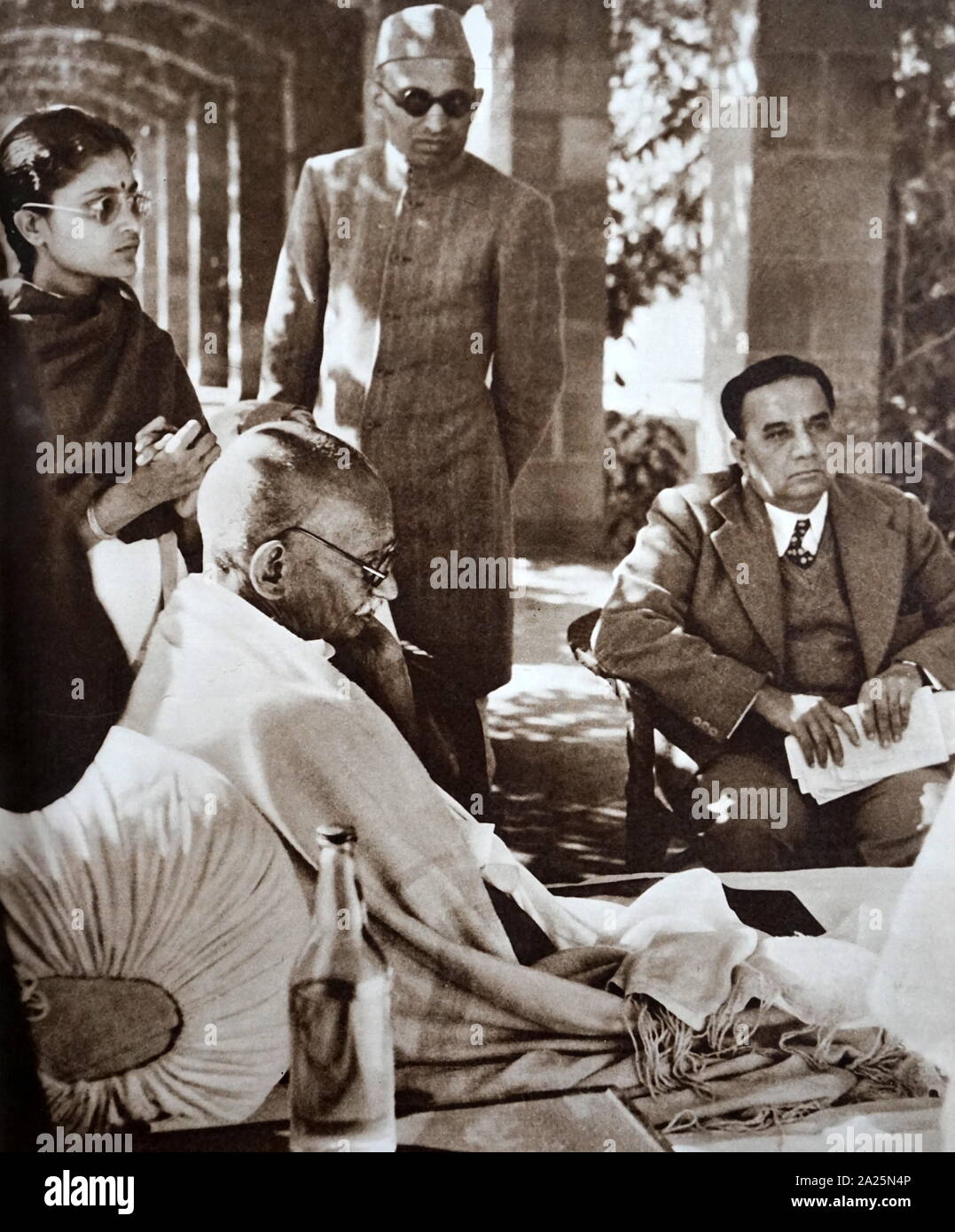 Photograph of Mahatma Gandhi. Mohandas Karamchand Gandhi (1869-1948) an ...