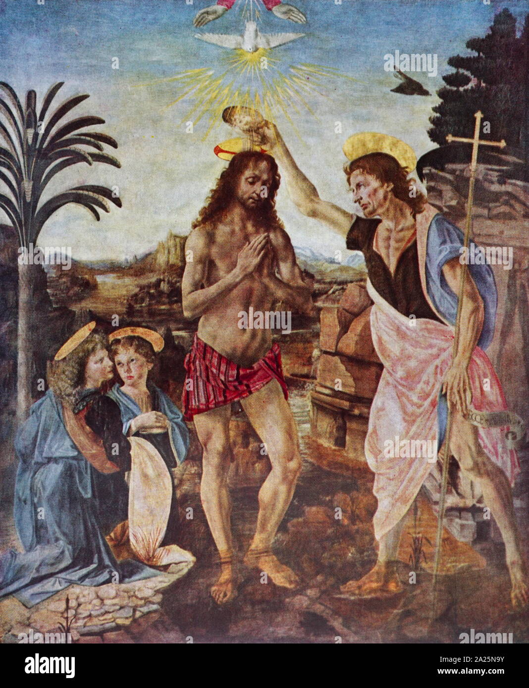 Baptism of christ by verrocchio hi-res stock photography and images - Alamy