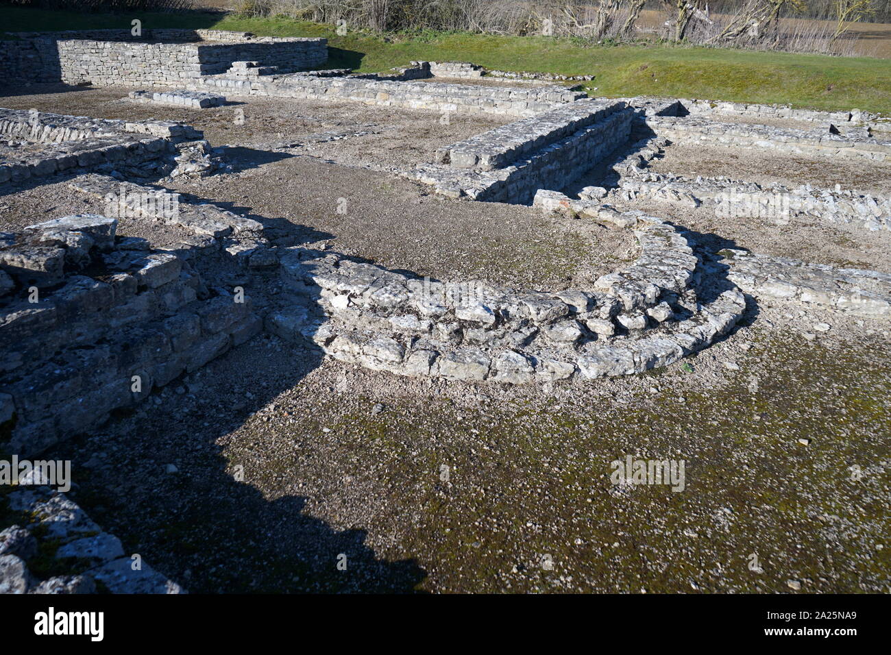 Ruins of the North Leigh Roman Villa, a Roman courtyard villa in the ...