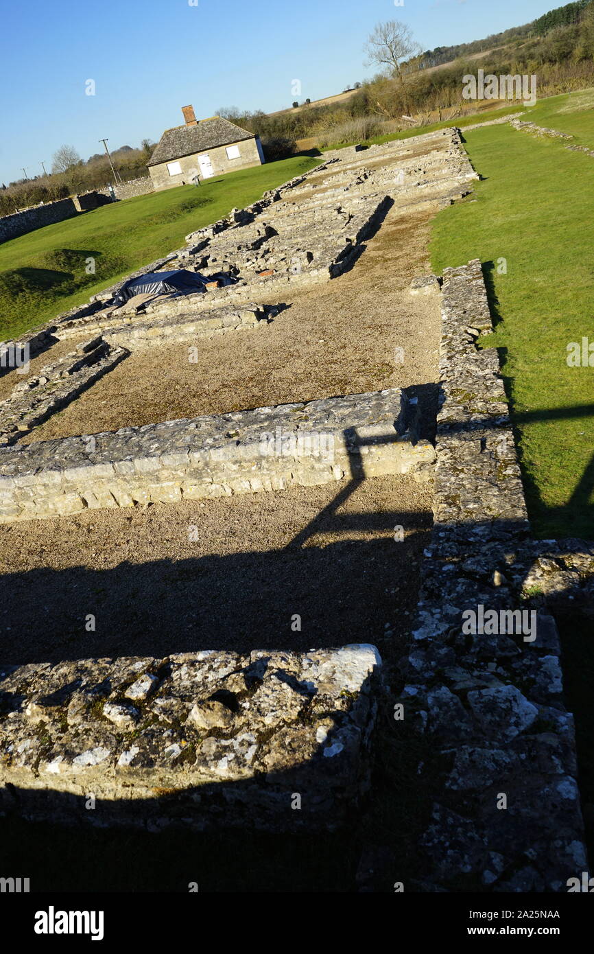 Ruins of the North Leigh Roman Villa, a Roman courtyard villa in the ...