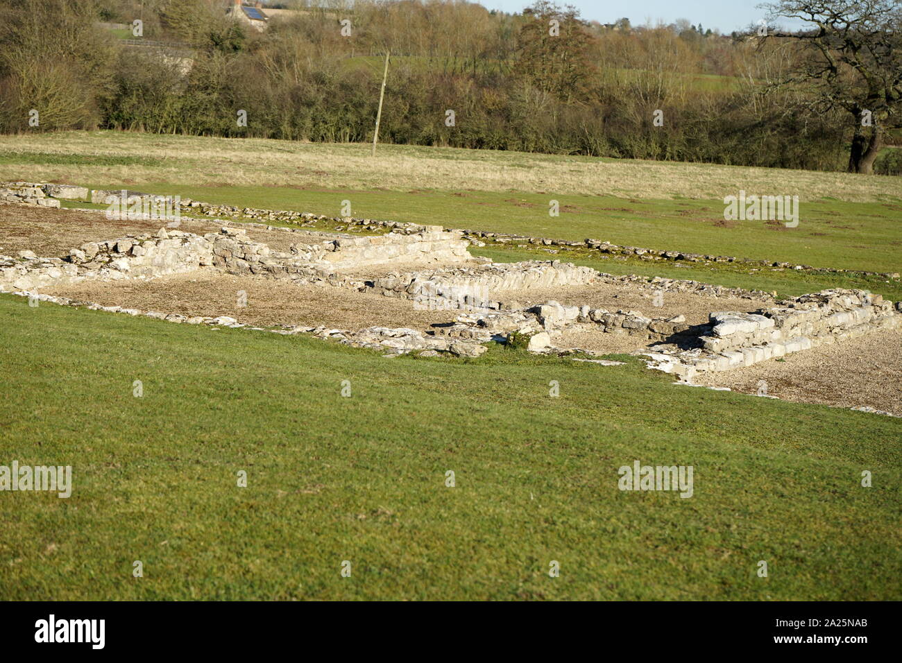 Ruins of the North Leigh Roman Villa, a Roman courtyard villa in the ...