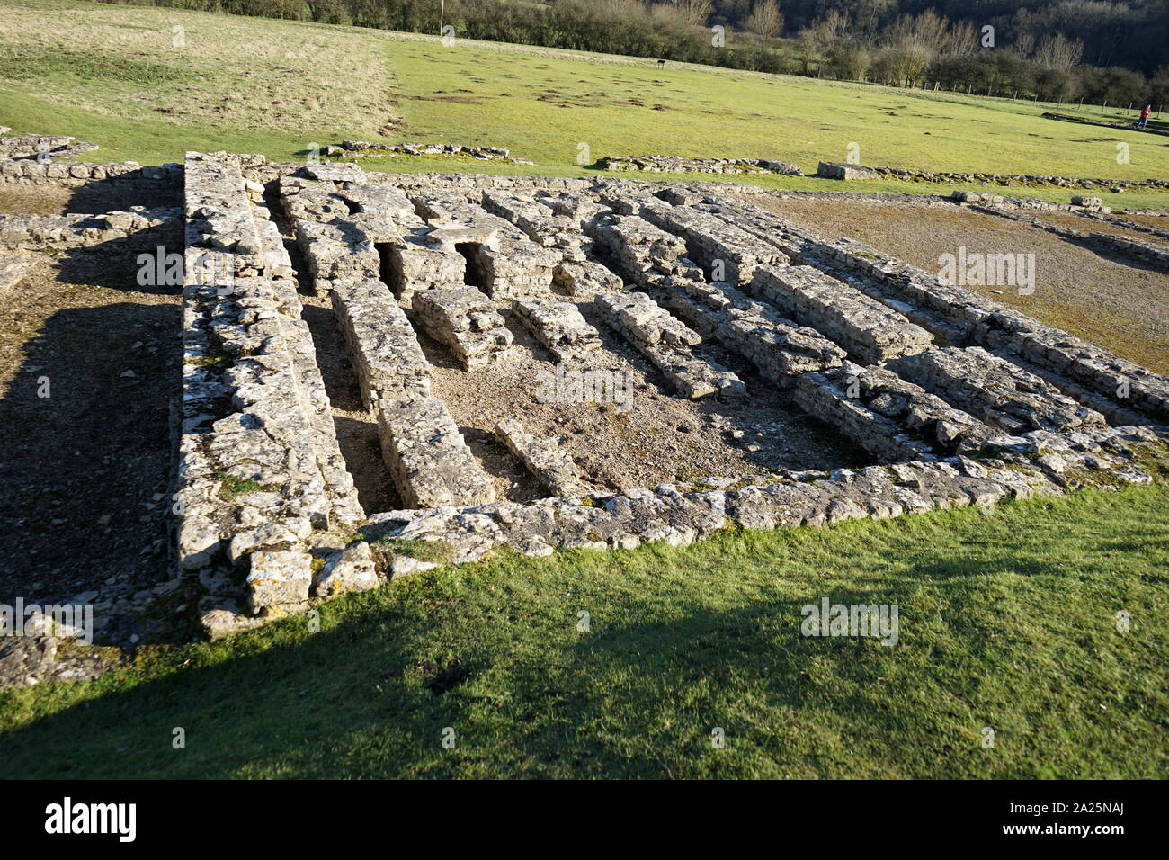 Ruins of the North Leigh Roman Villa, a Roman courtyard villa in the ...