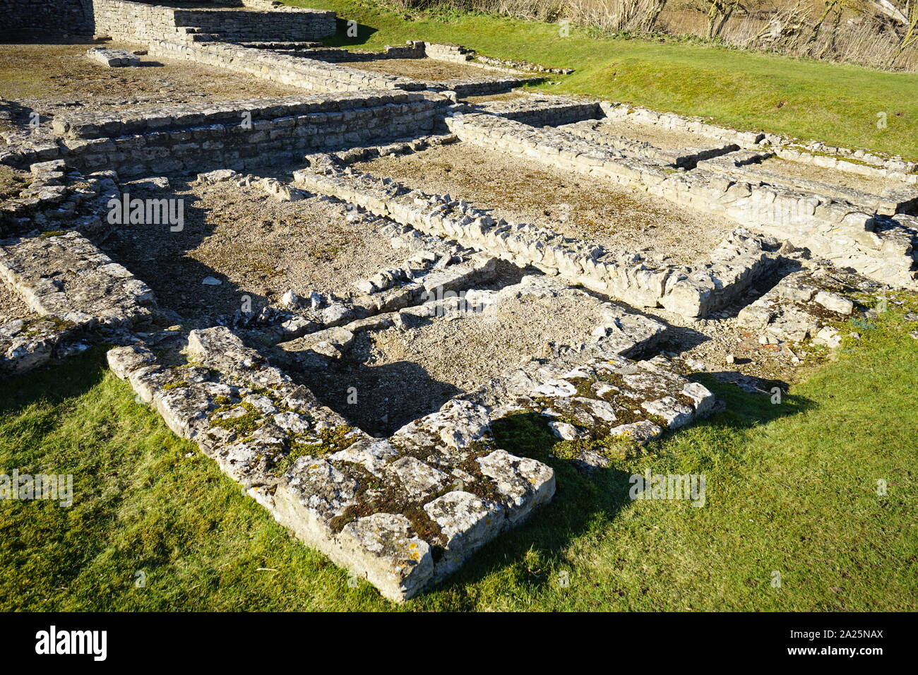 Ruins of the North Leigh Roman Villa, a Roman courtyard villa in the ...