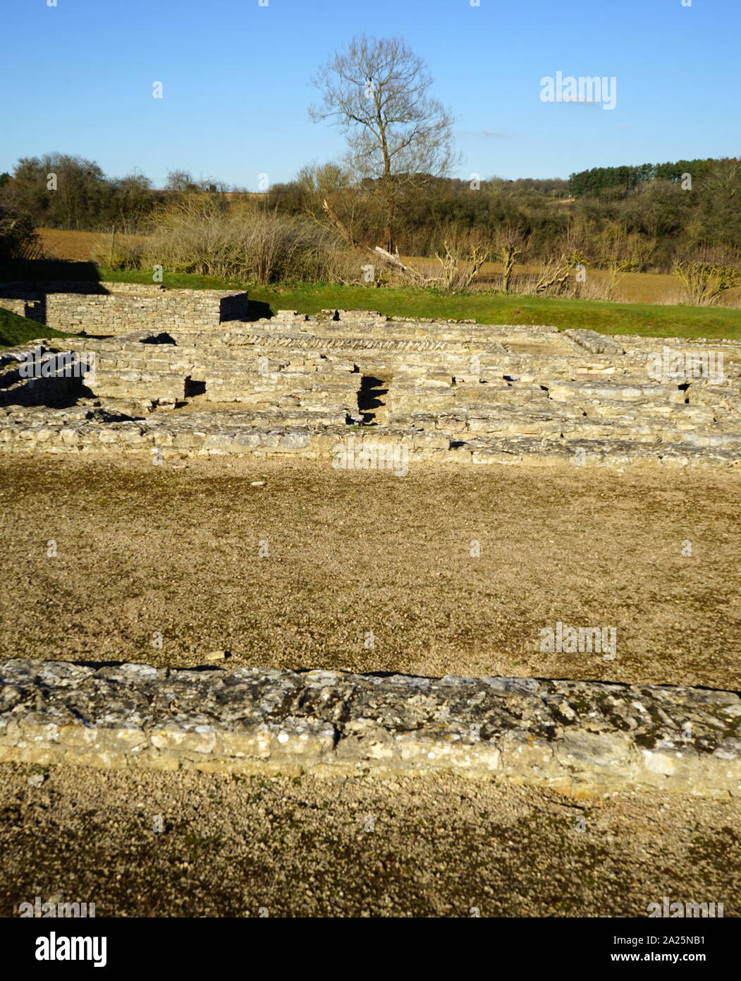 Ruins of the North Leigh Roman Villa, a Roman courtyard villa in the ...