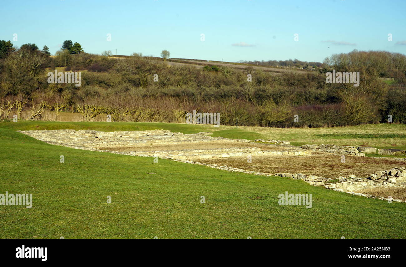 Ruins of the North Leigh Roman Villa, a Roman courtyard villa in the ...