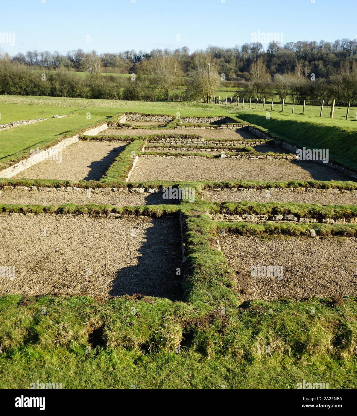Ruins of the North Leigh Roman Villa, a Roman courtyard villa in the ...
