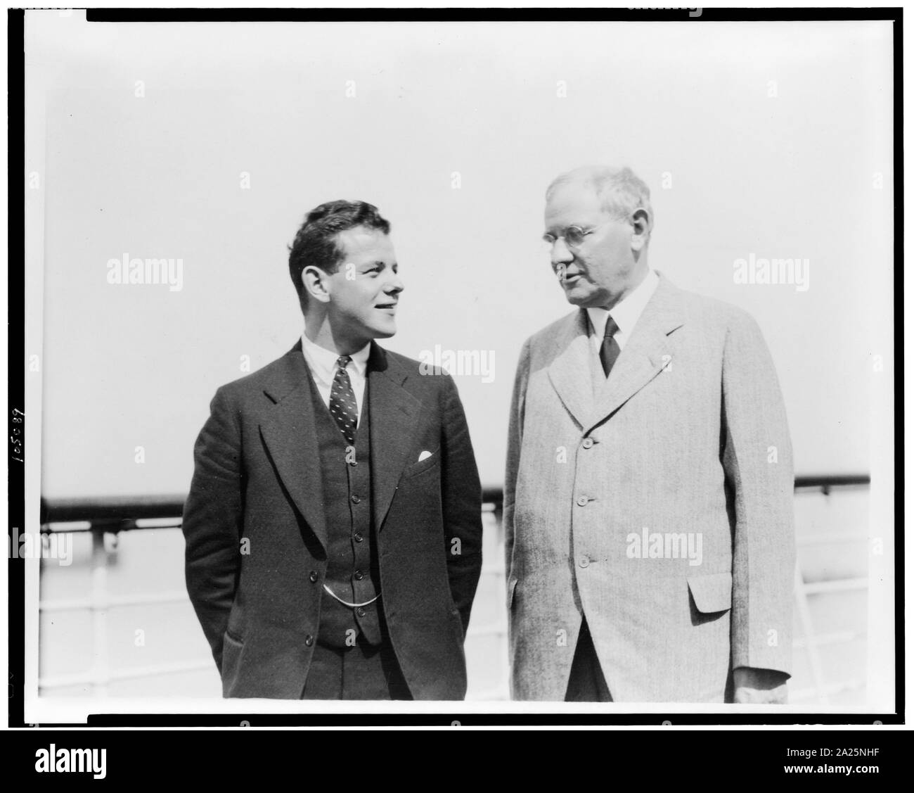 Pierce Butler, half-length portrait, standing with his son, Kevin ...