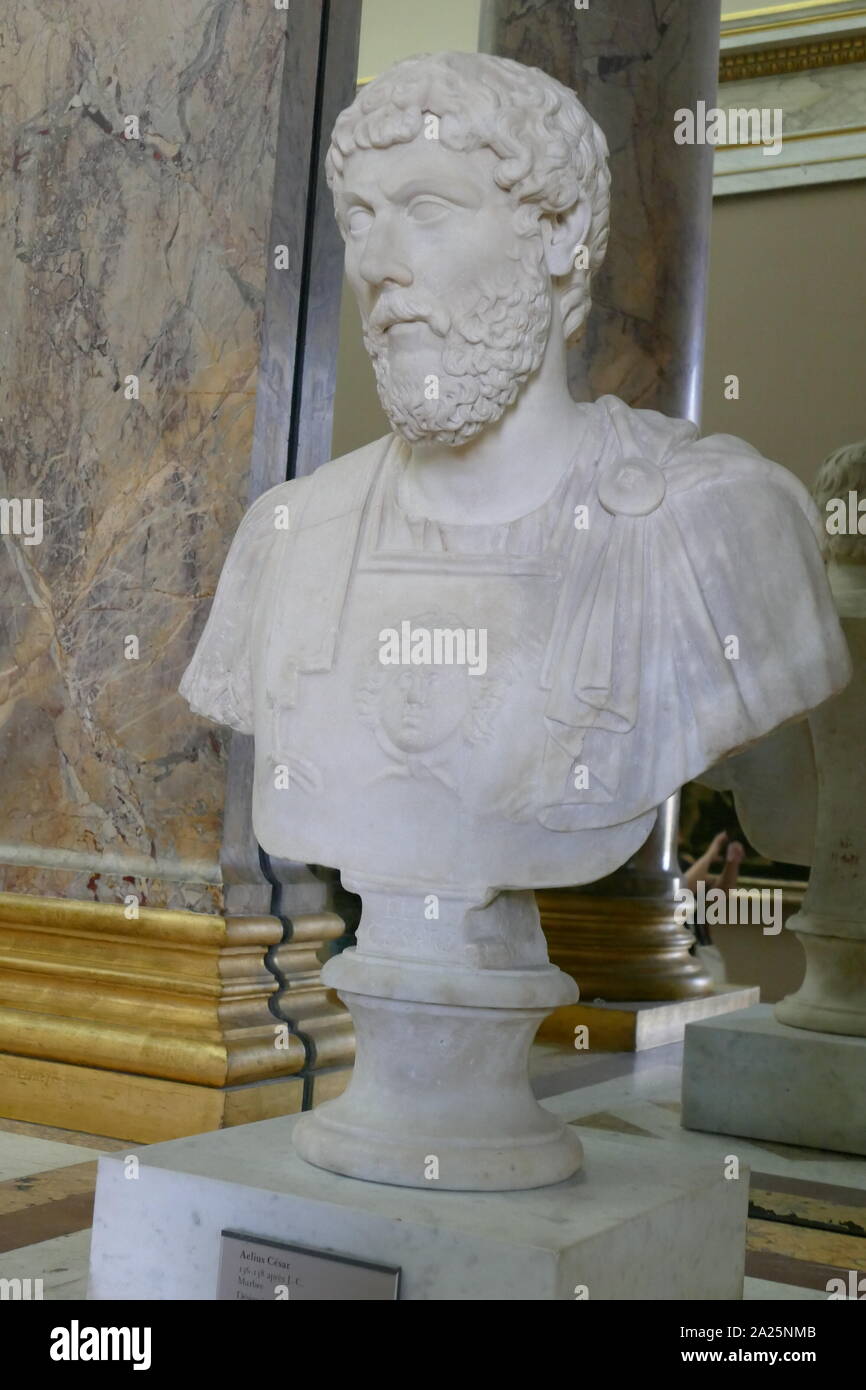 Marble bust of lucius aelius caesar (101-138) the father of emperor ...