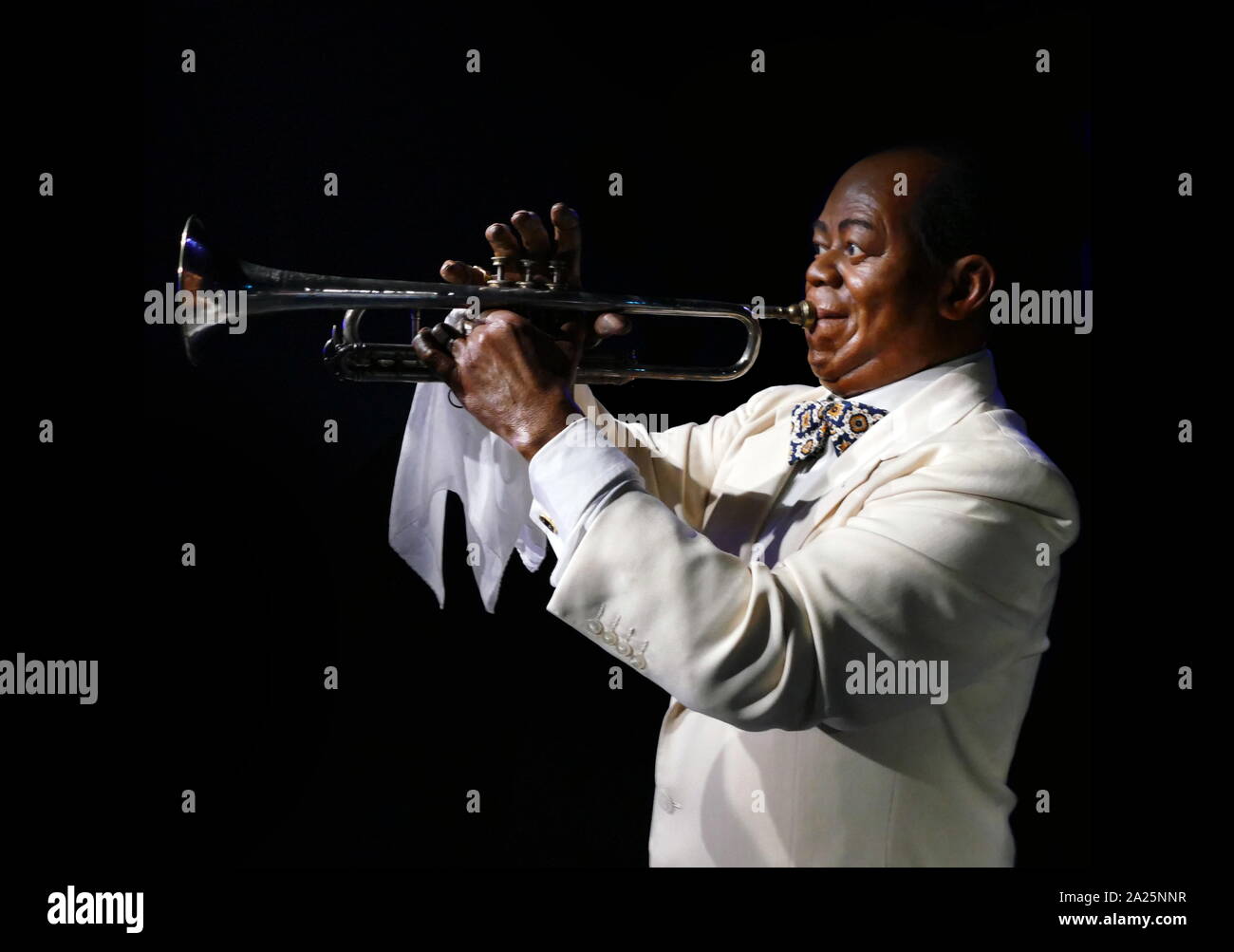 Wax figure of louis armstrong. louis daniel armstrong (1901-1971) an ...