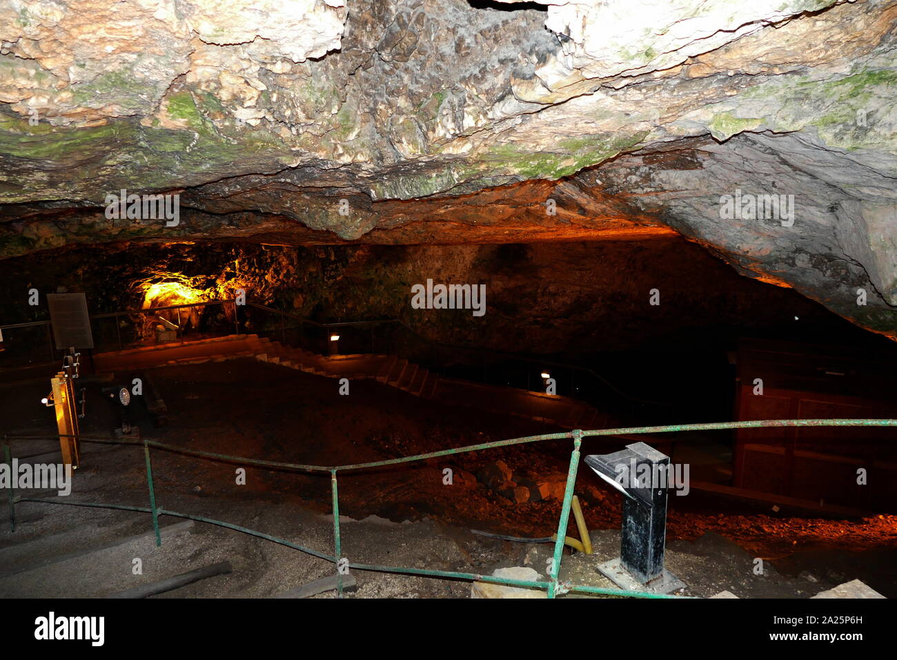 Interior of zedekiah's cave a 5-acre underground meleke limestone ...