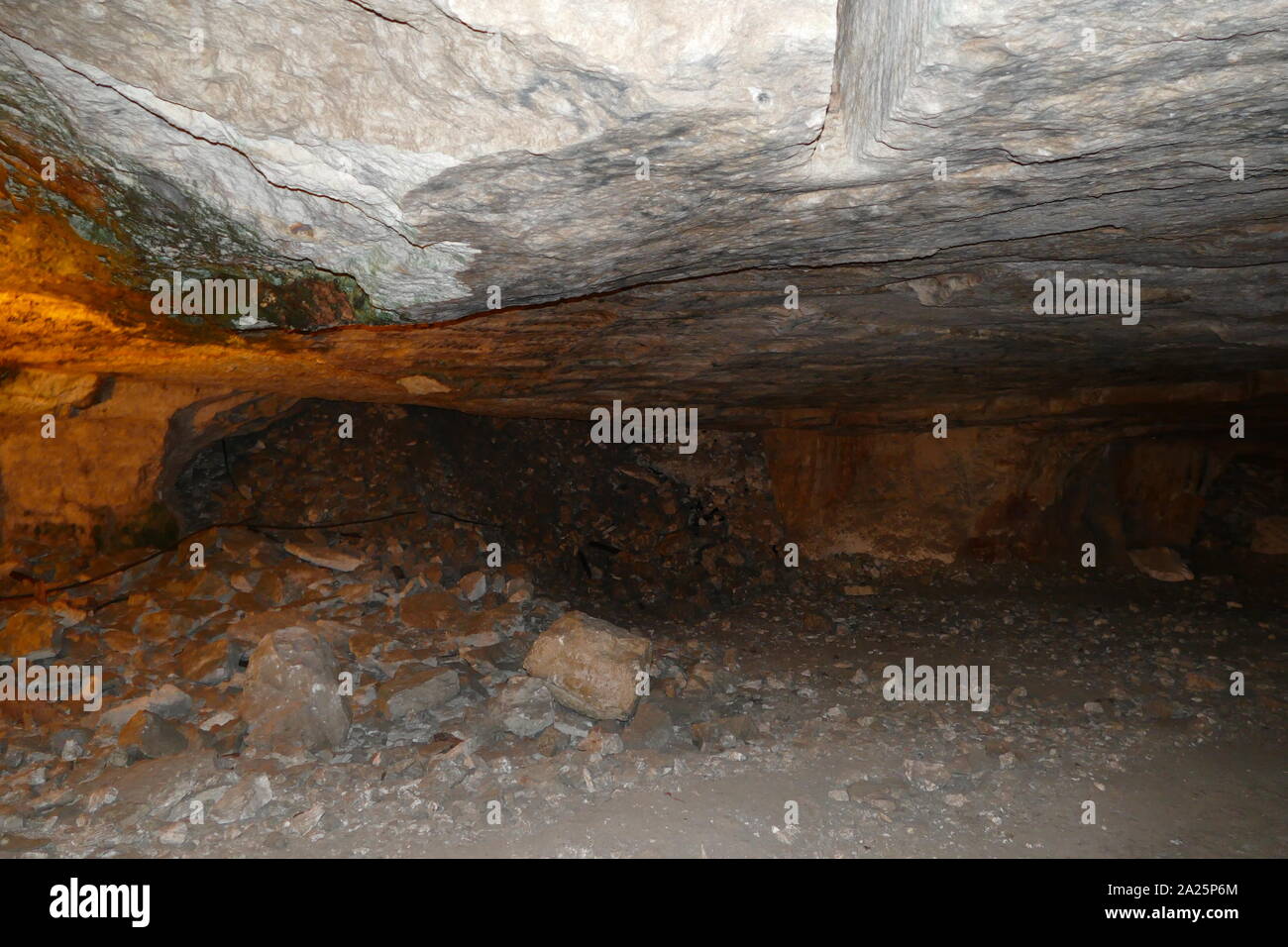 Interior of zedekiah's cave a 5-acre underground meleke limestone ...