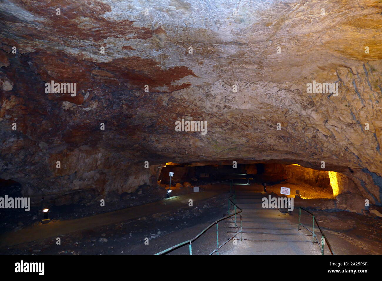Interior of zedekiah's cave a 5-acre underground meleke limestone ...