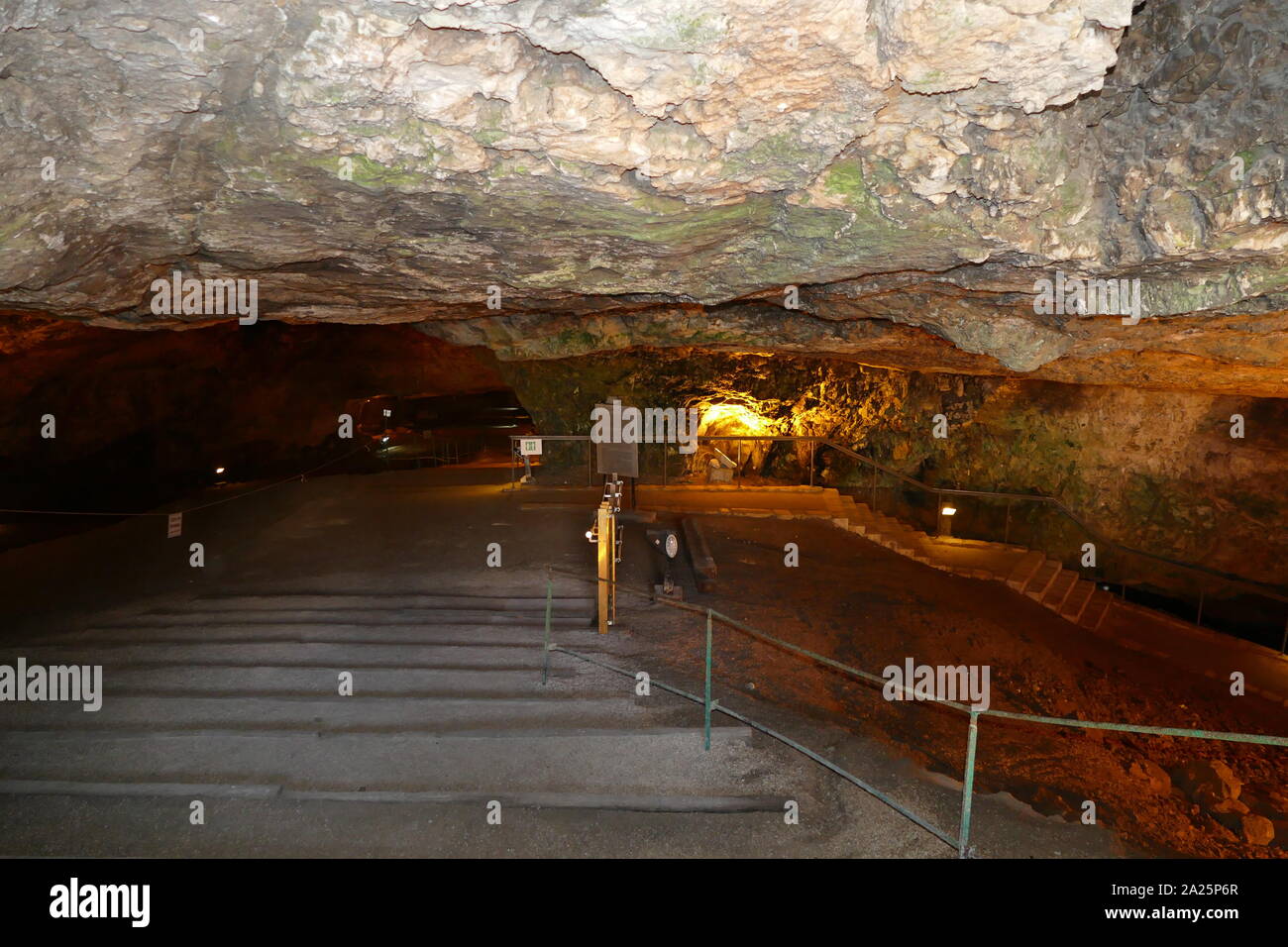 Interior of zedekiah's cave a 5-acre underground meleke limestone ...