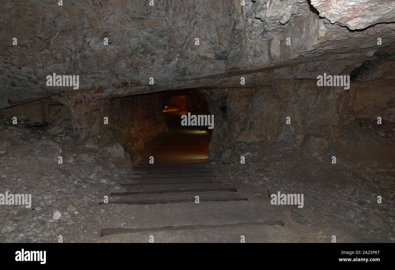 Interior of zedekiah's cave a 5-acre underground meleke limestone ...