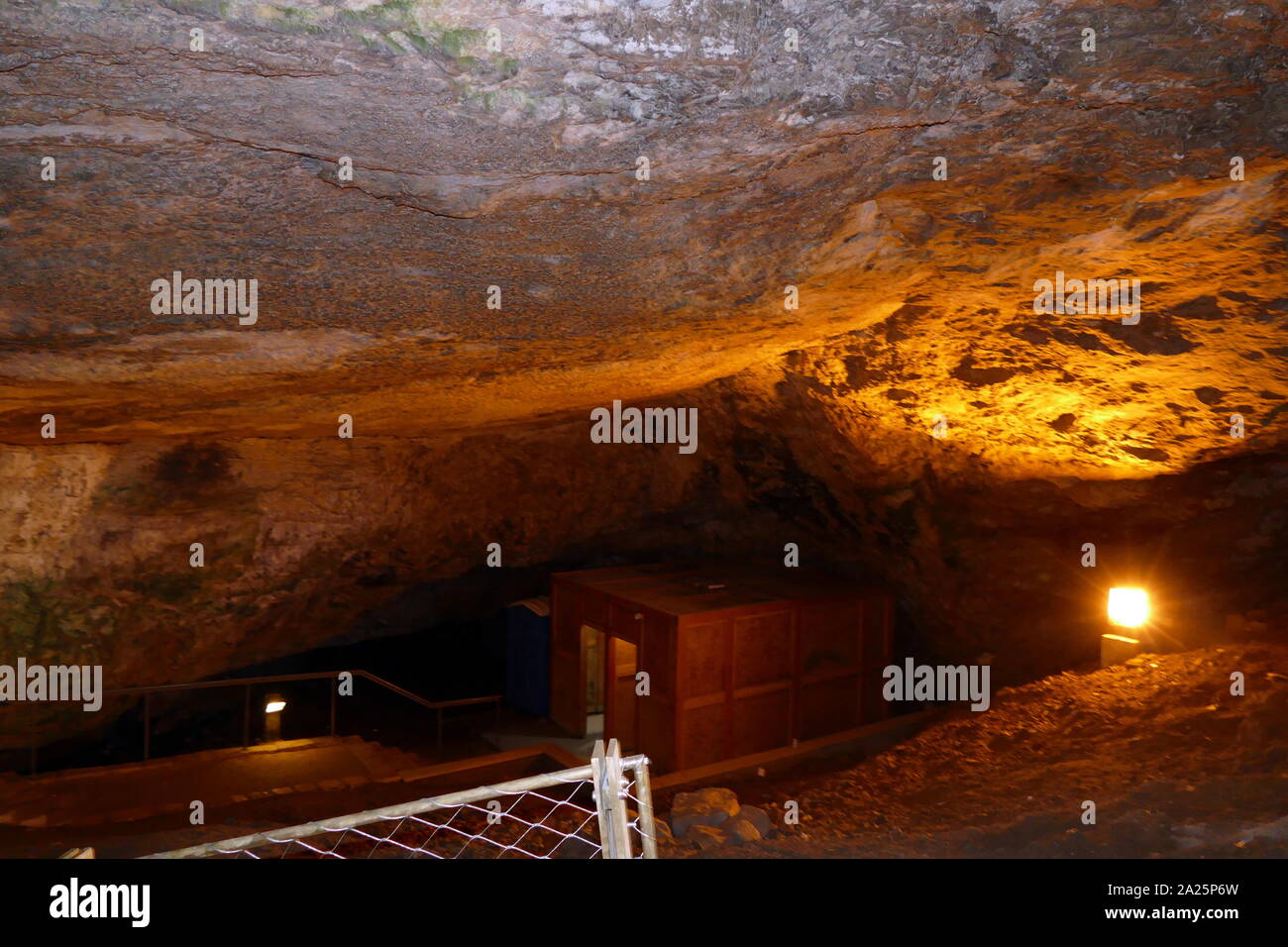 Interior of zedekiah's cave a 5-acre underground meleke limestone ...