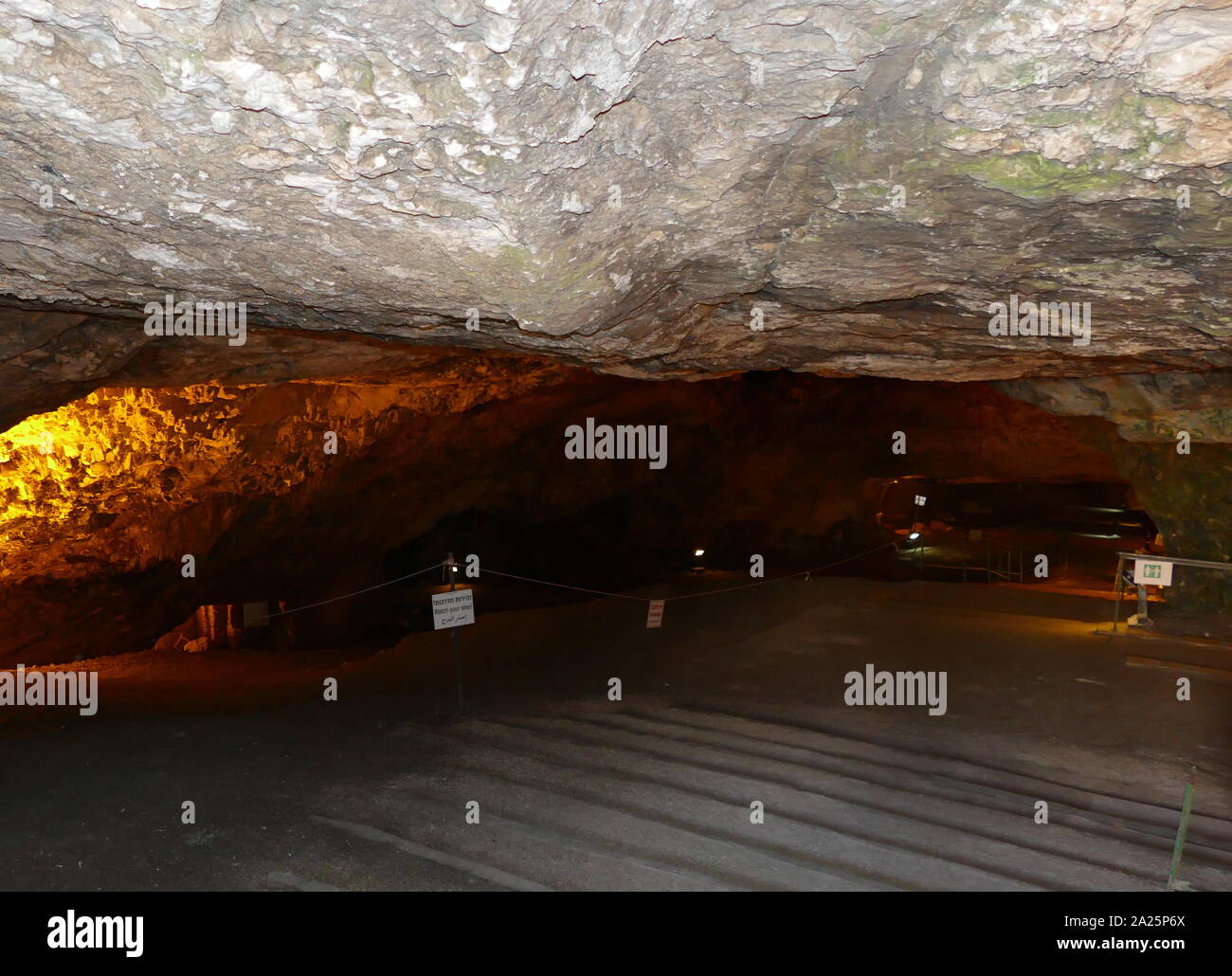 Interior of zedekiah's cave a 5-acre underground meleke limestone ...