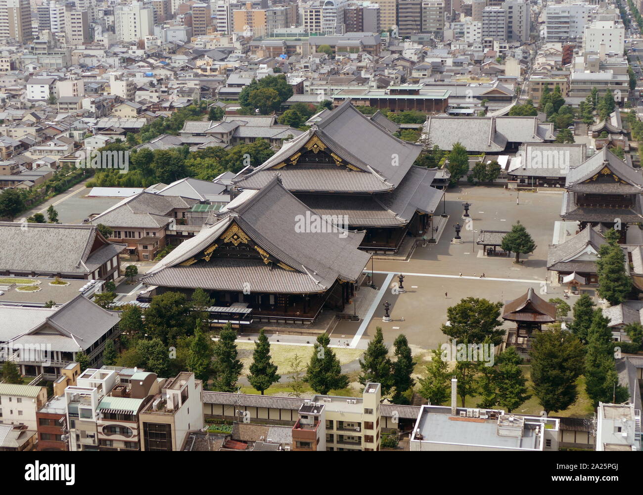 View of Kyoto, Japan. Kyoto is the capital city of Kyoto Prefecture in ...