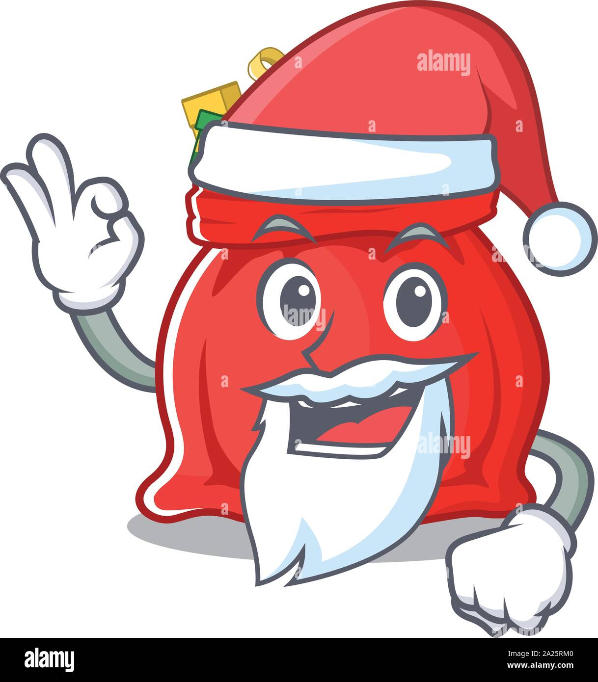 Santa toy santa claus bag cartoon shape Stock Vector Image & Art - Alamy