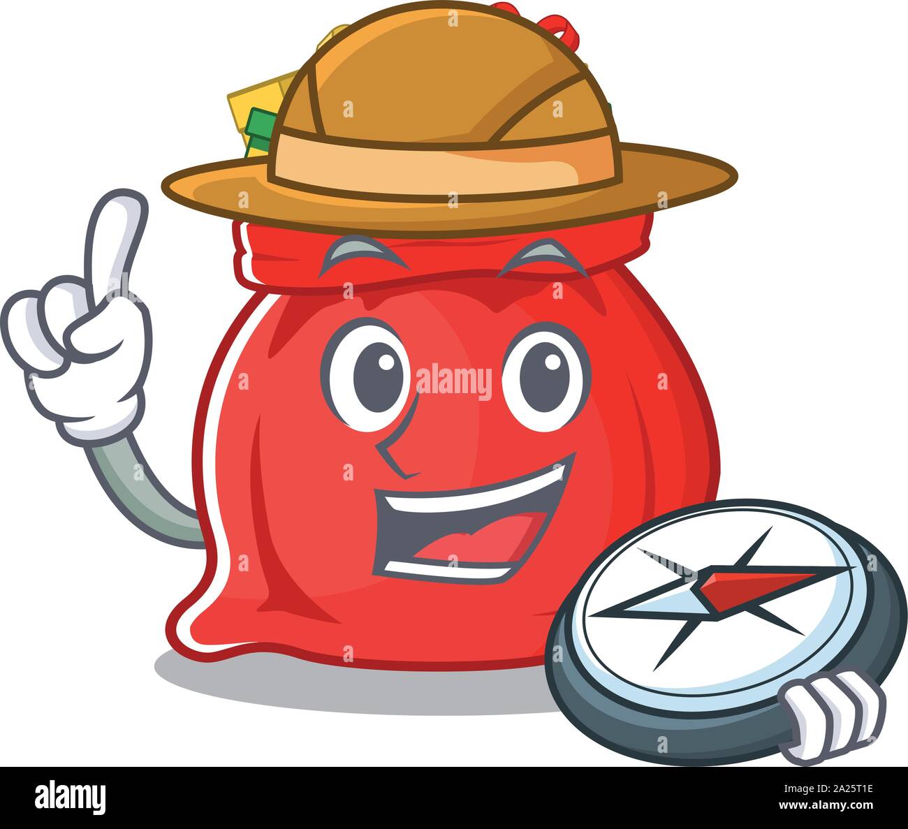 Explorer santa claus bag with character shapes Stock Vector Image & Art ...