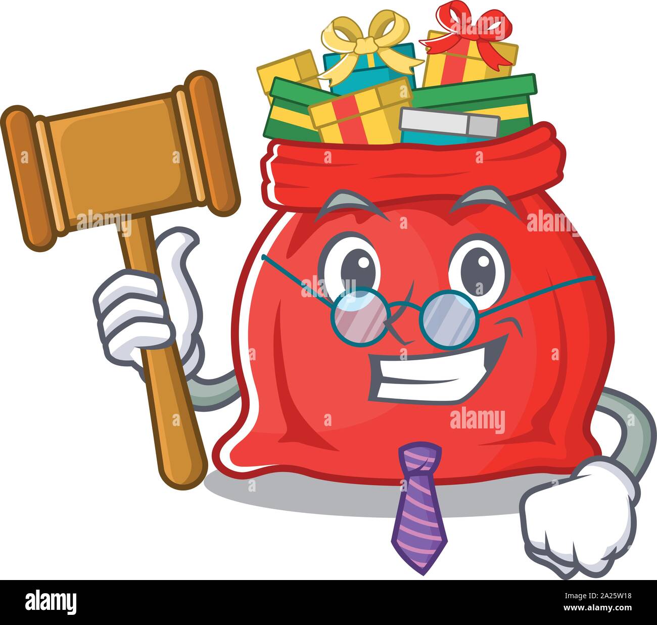 Judge toy santa claus bag cartoon shape Stock Vector Image & Art - Alamy