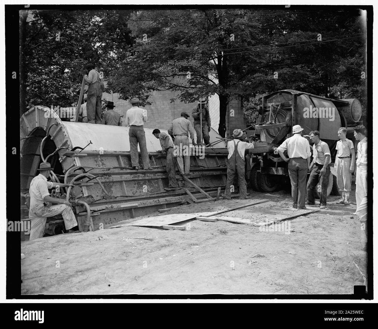Pill box fort under construction Stock Photo - Alamy