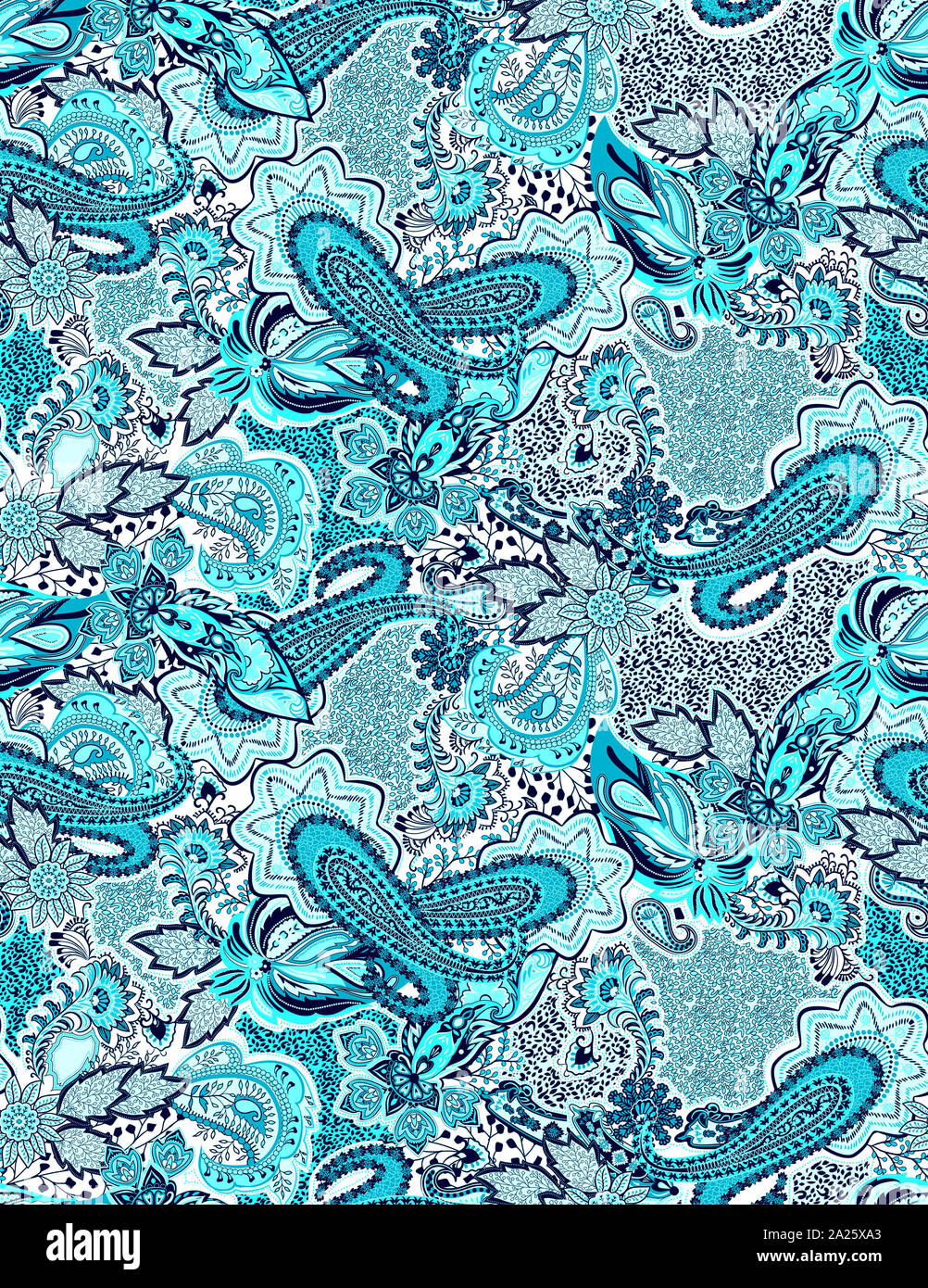 Seamless ethnic paisley pattern. Fashion print for clothes Stock Photo ...