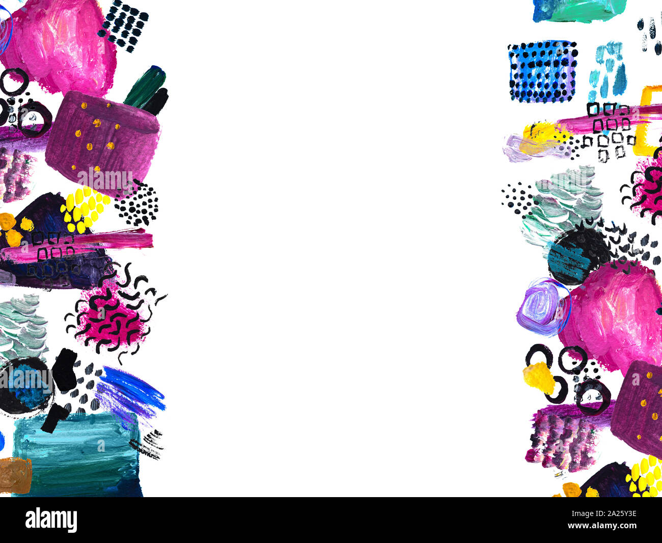Hand drawn border and place for your text Stock Photo - Alamy