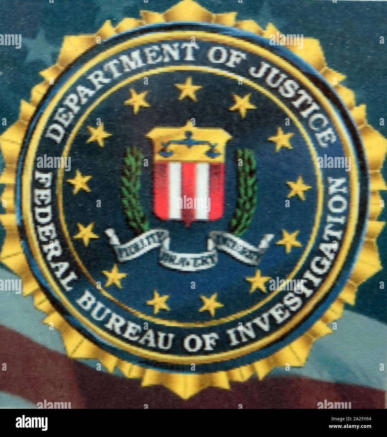 The insignia of the FBI (Federal Bureau of Investigation) of the United ...