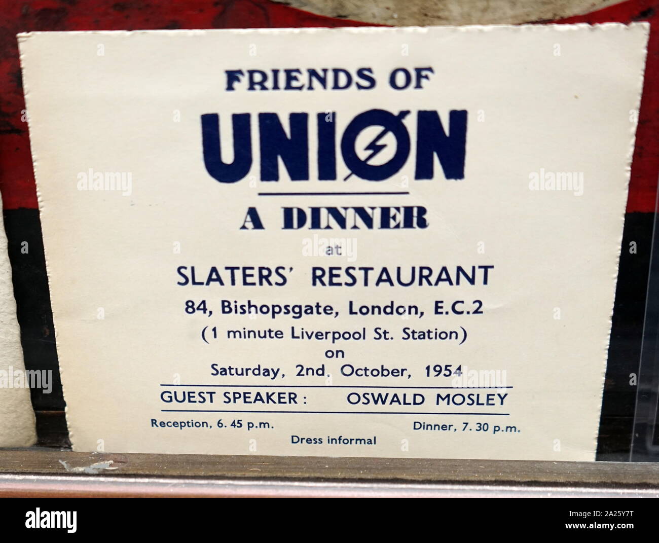 Item belonging to a member of the British Union of Fascists. The BUF ...