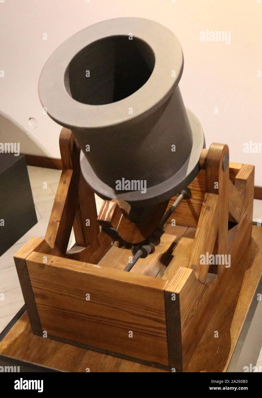 Re construction drawing italian polymath leonardo da vinci hi-res stock ...