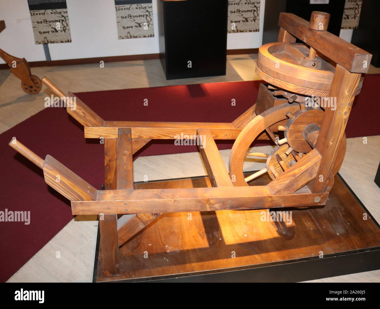 model of an Odometer that Leonardo da Vinci Stock Photo - Alamy