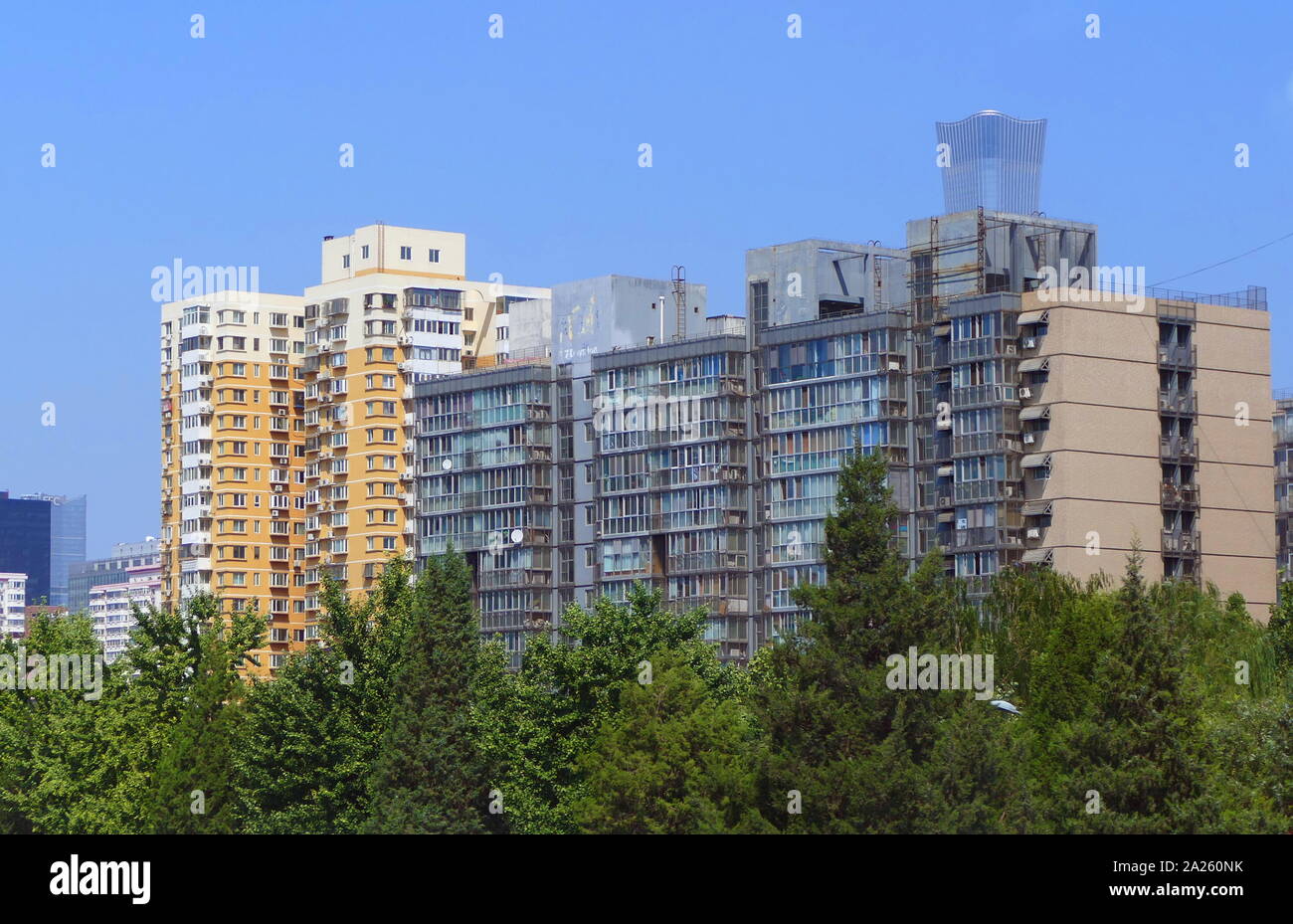 Residential apartment blocks in Beijing, china. 2019. Beijing is the ...