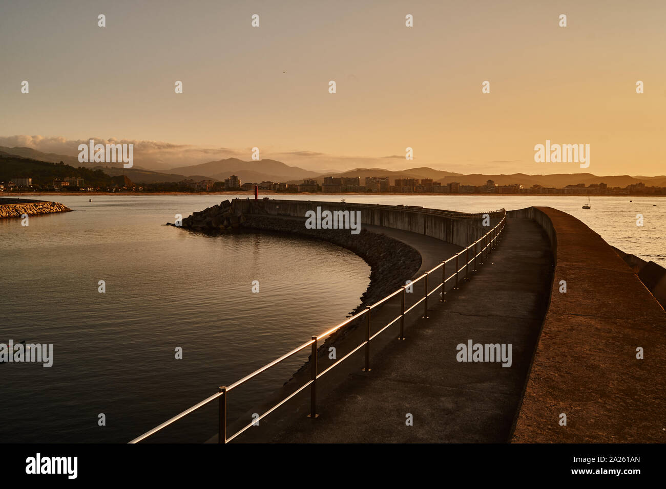 summer sundown over laredo beach Stock Photo - Alamy
